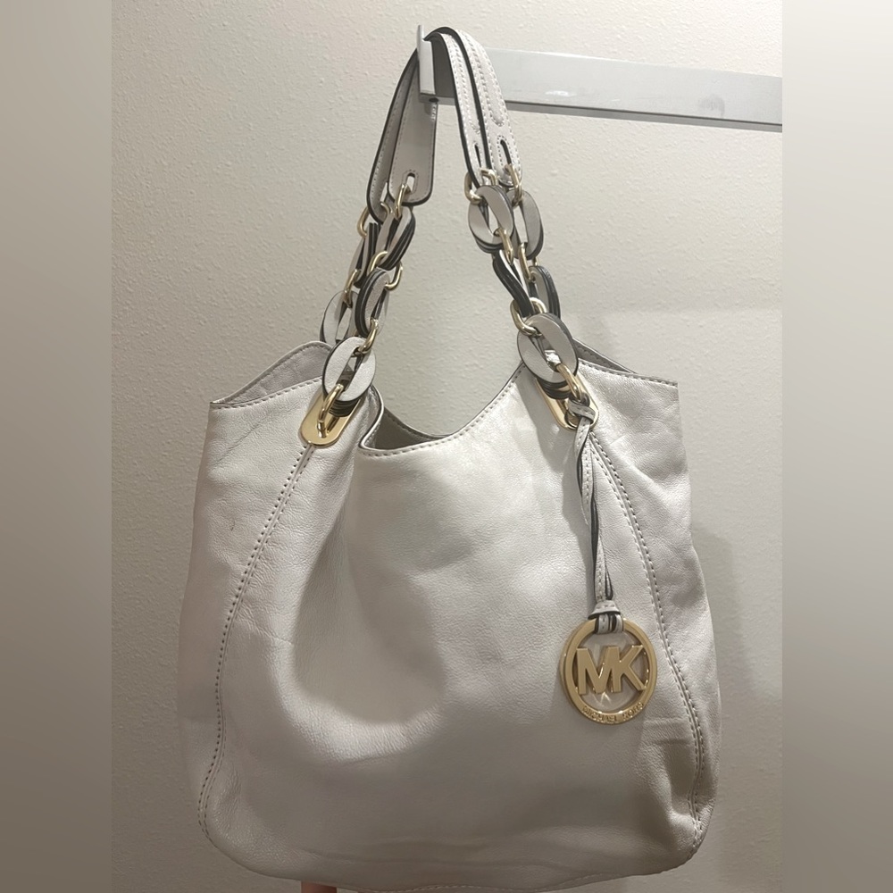 Michael Kors Ivory Pebbled Leather Bag - Gem